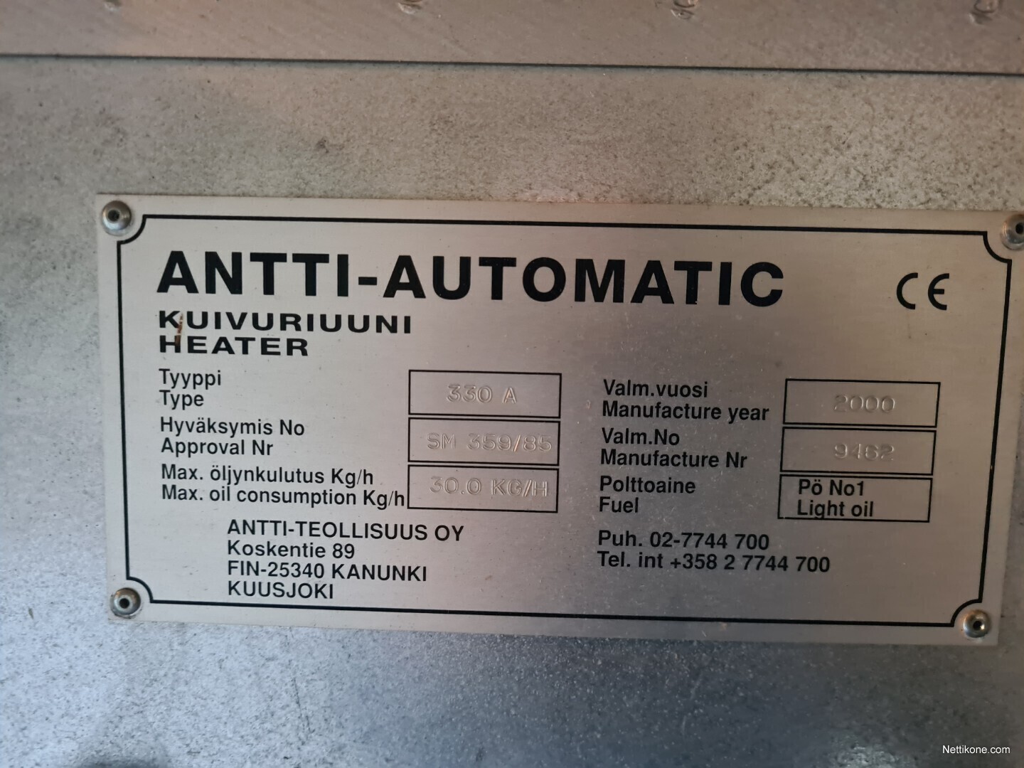 Antti kuivuri vm. 2000 viljan käsittely, 2000 - Nettikone