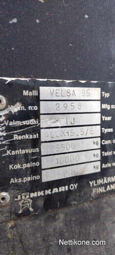 Velsa 85 perävaunut/maatalous - Nettikone