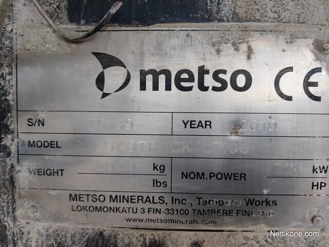 Metso LT106 murskaimet, 2010 - Nettikone