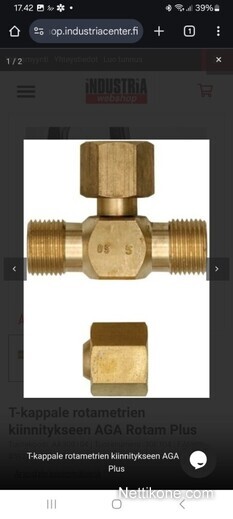 Aga T-kappale rotametrien kiinnitykseen welding machines - Nettikone